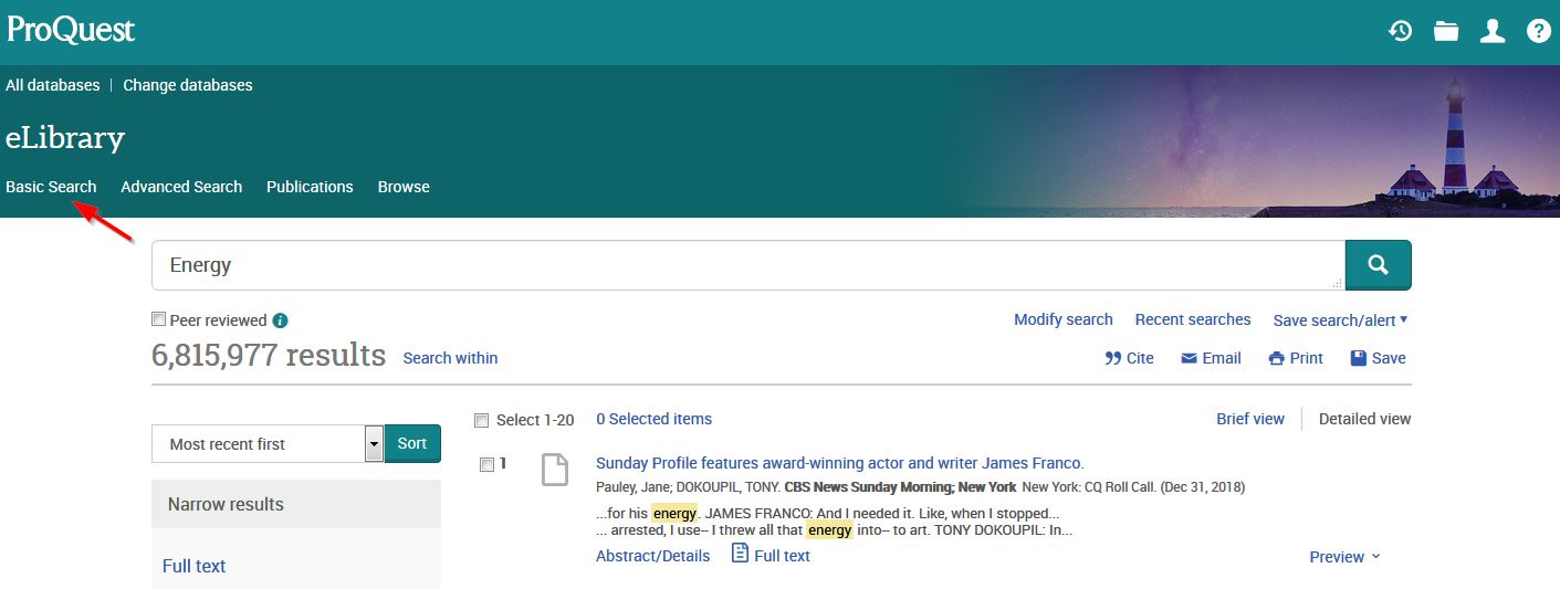 How to navigate between the new eLibrary and the eLibrary database on ...
