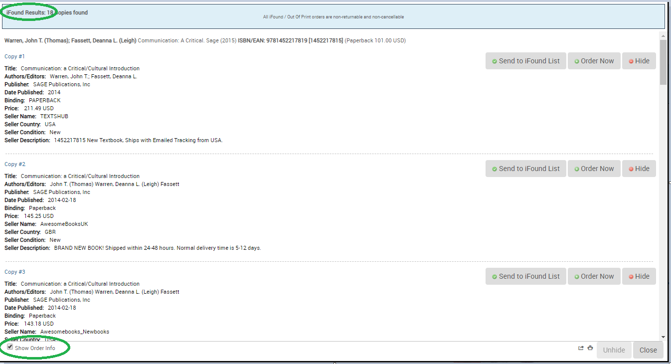 OASIS iFound Service