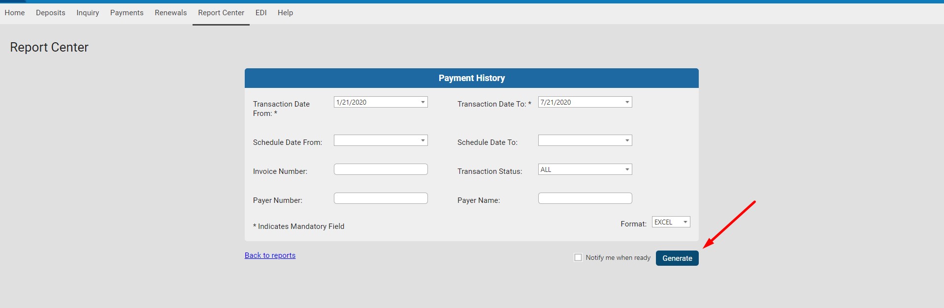 Invoice Portal Reports