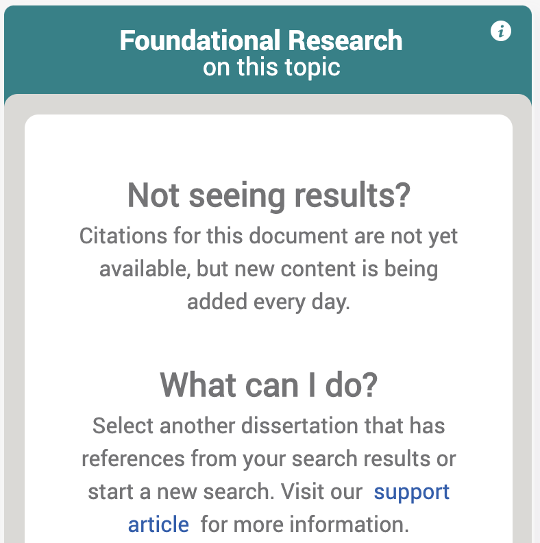 New ProQuest Dissertations & Theses Global Citation Connections