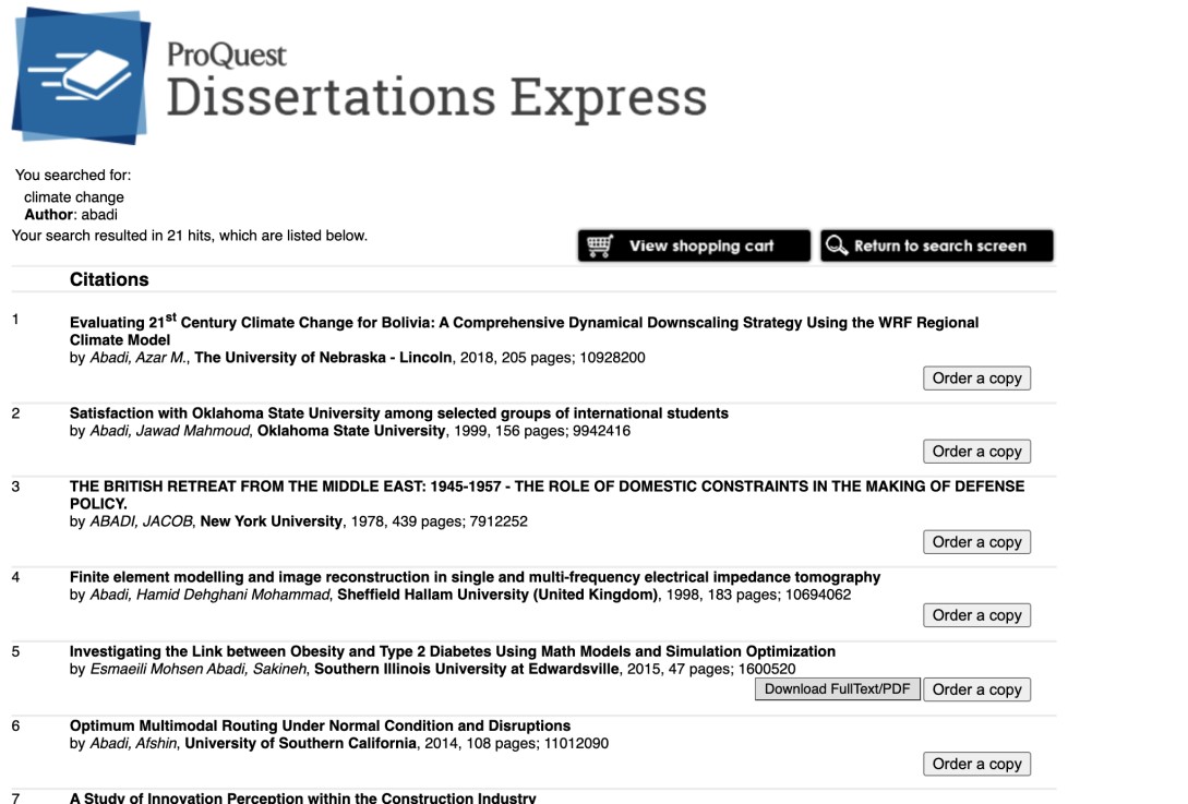 Dissertations & Theses: Placing An Order