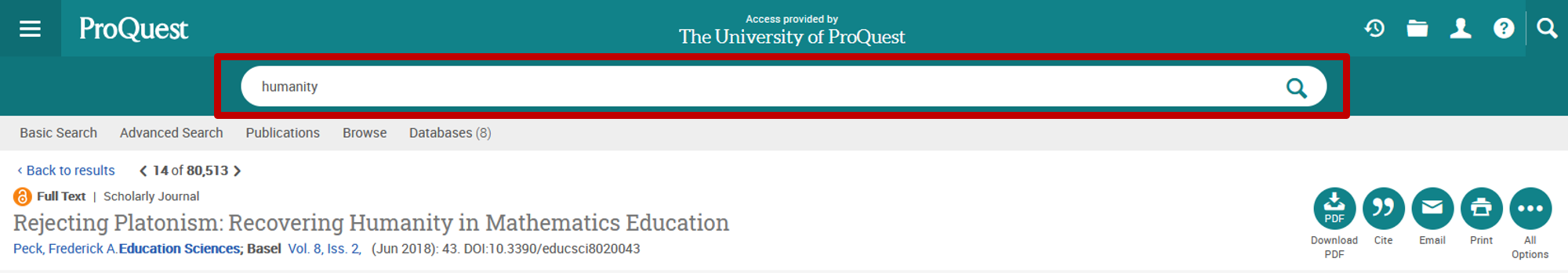 What's New: ProQuest Platform