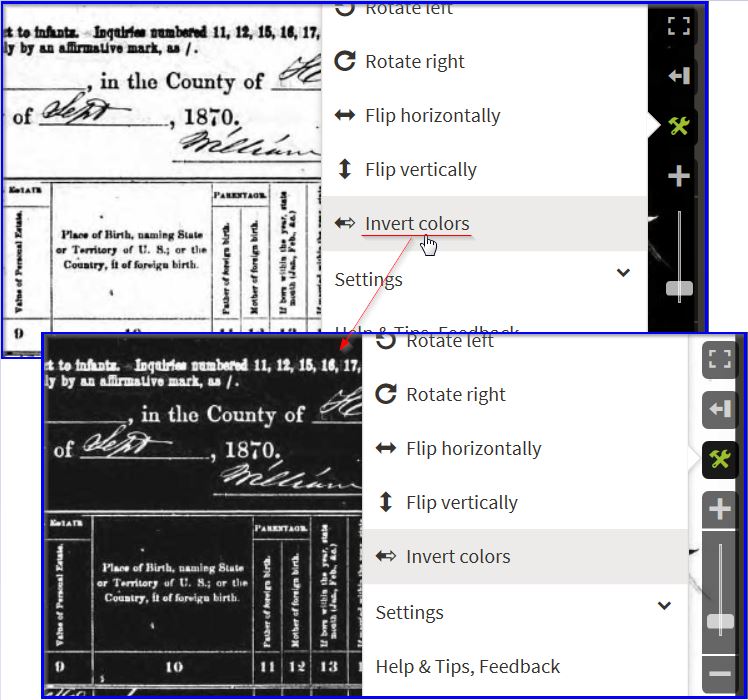 Census image handwriting