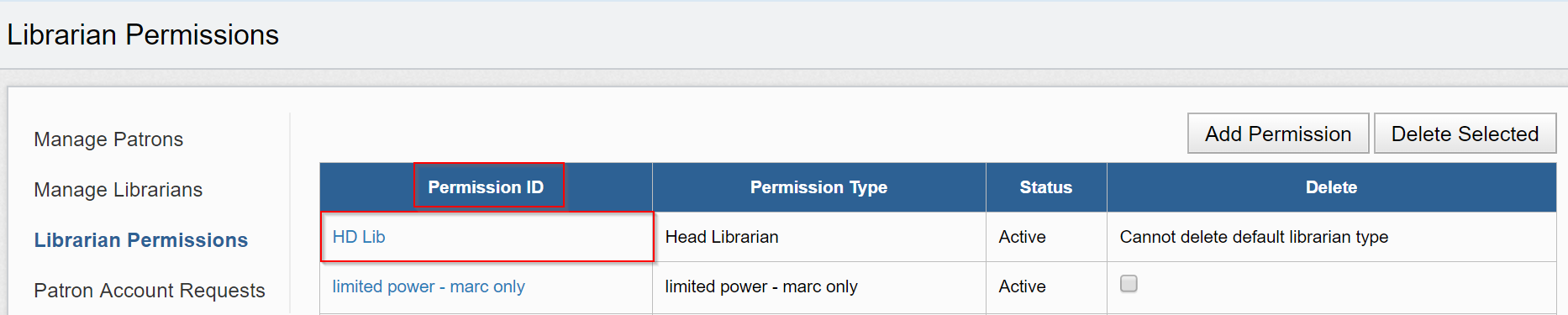 Ebook Central Admin: Librarian types