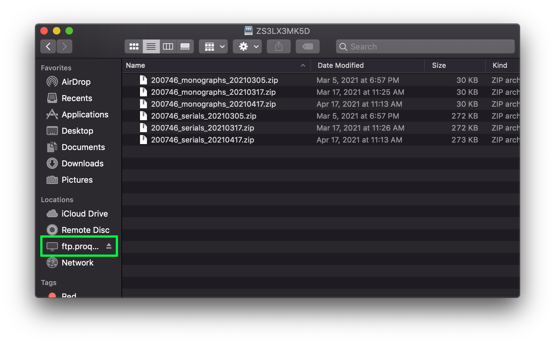 How to Access FTP Links in macOS X's Finder Application