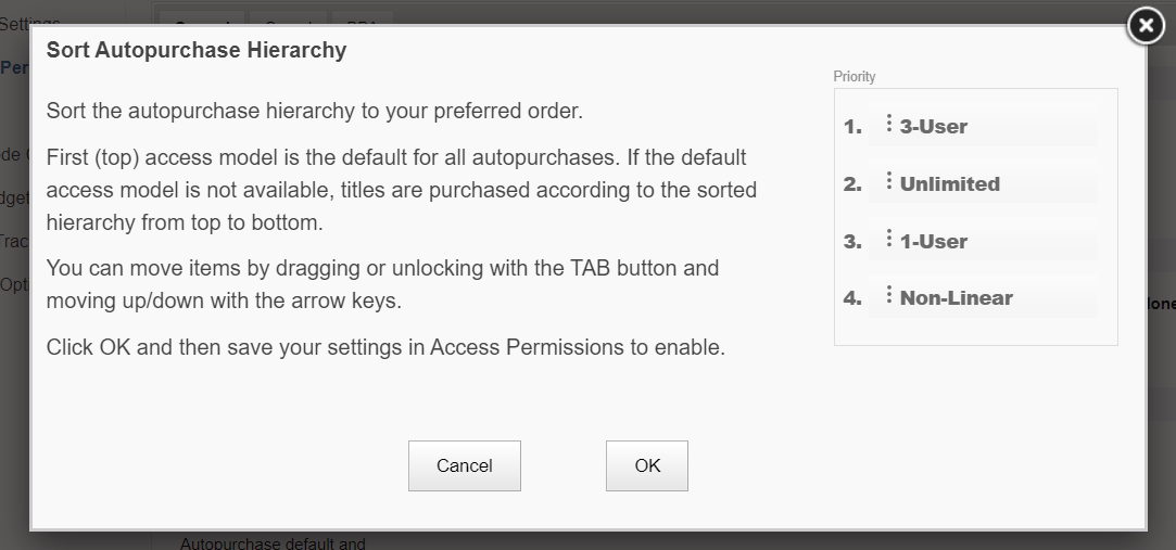 What is the Purchase Hierarchy for Ebook Central DDA and Extended ...