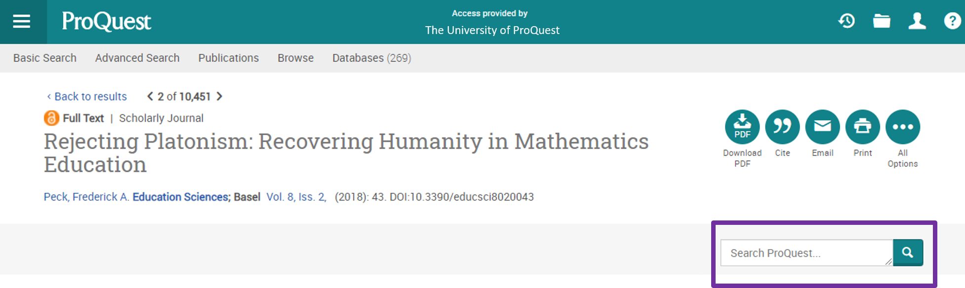 What's New: ProQuest Platform