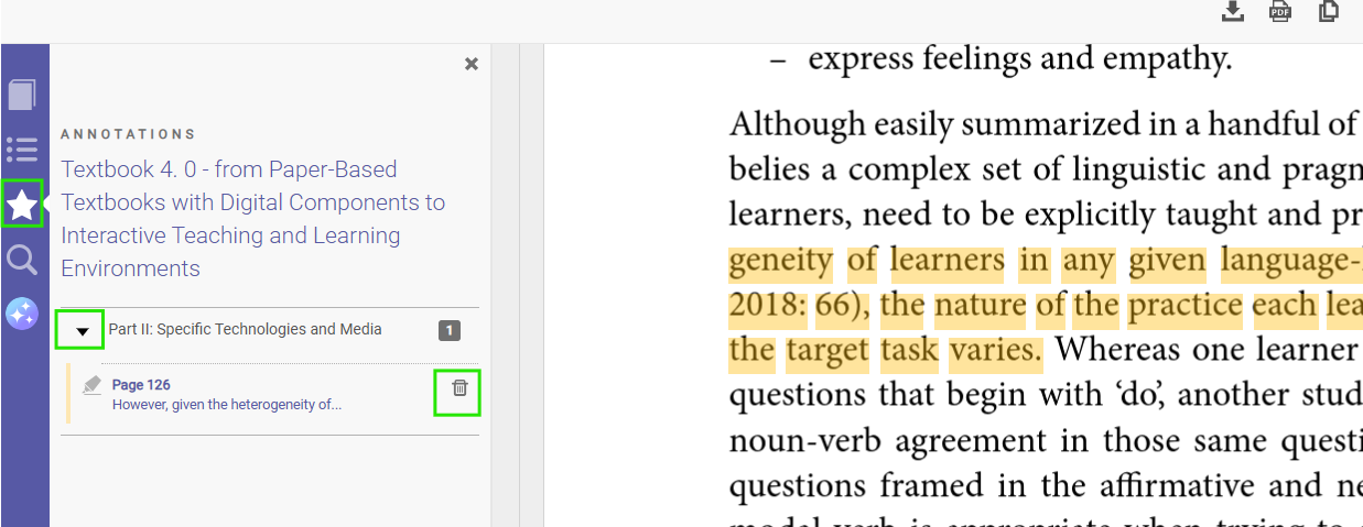 Ebook Central: Highlighting Text in an Ebook