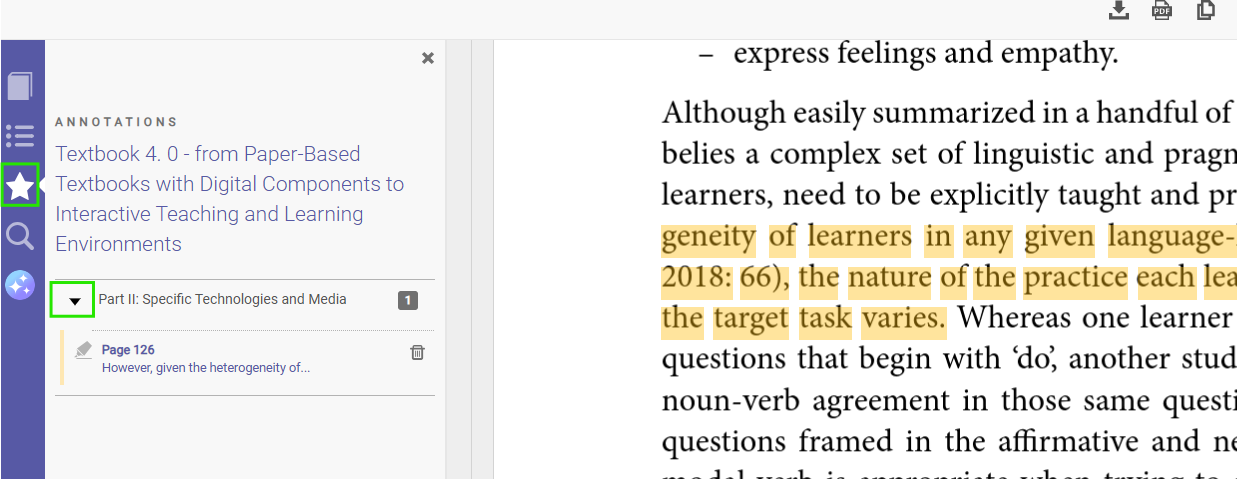 Ebook Central: Highlighting Text in an Ebook